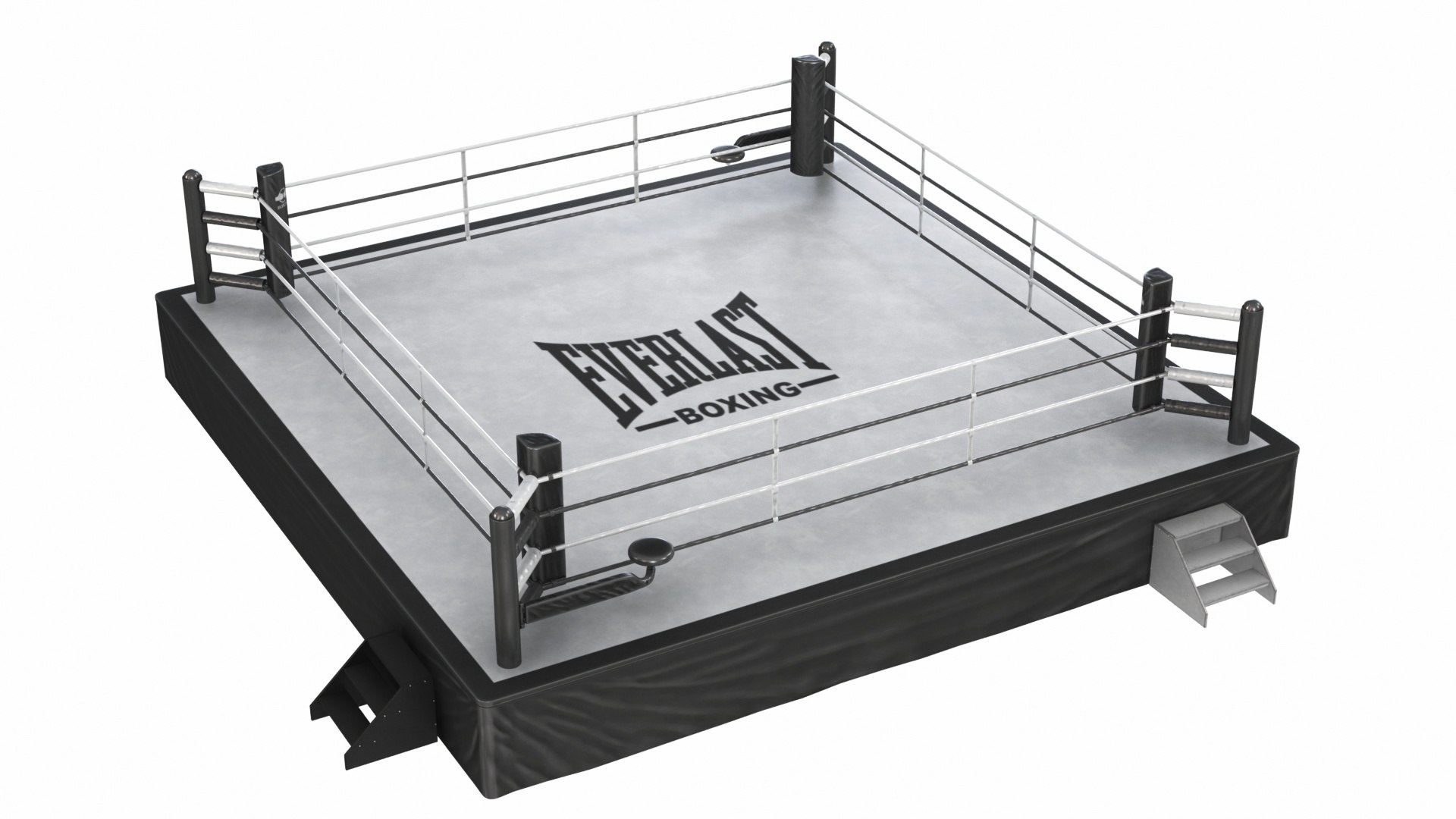 3D Boxing Ring Black White Model - TurboSquid 1967118