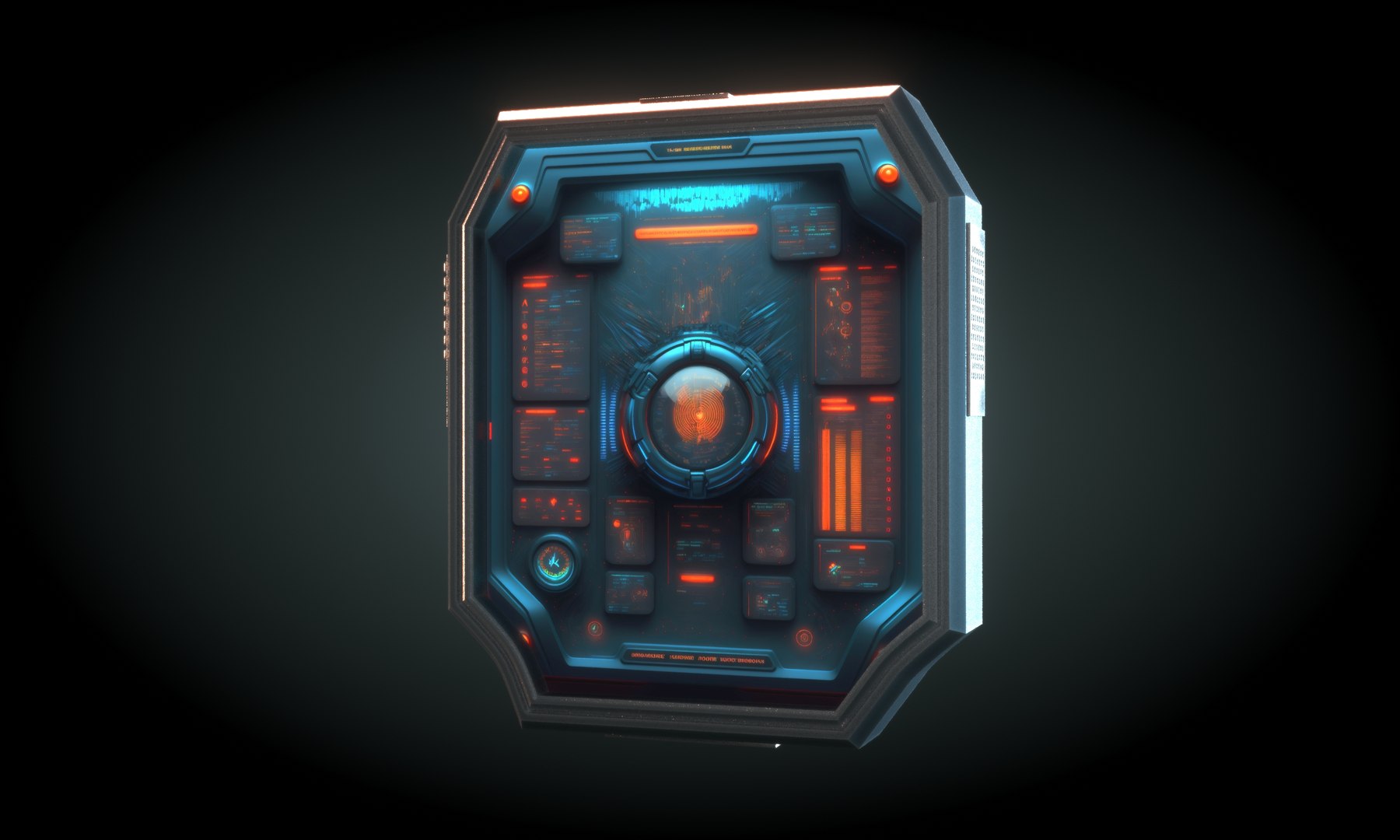 3D Sci Fi cyberpunk Monitors model - TurboSquid 1999878