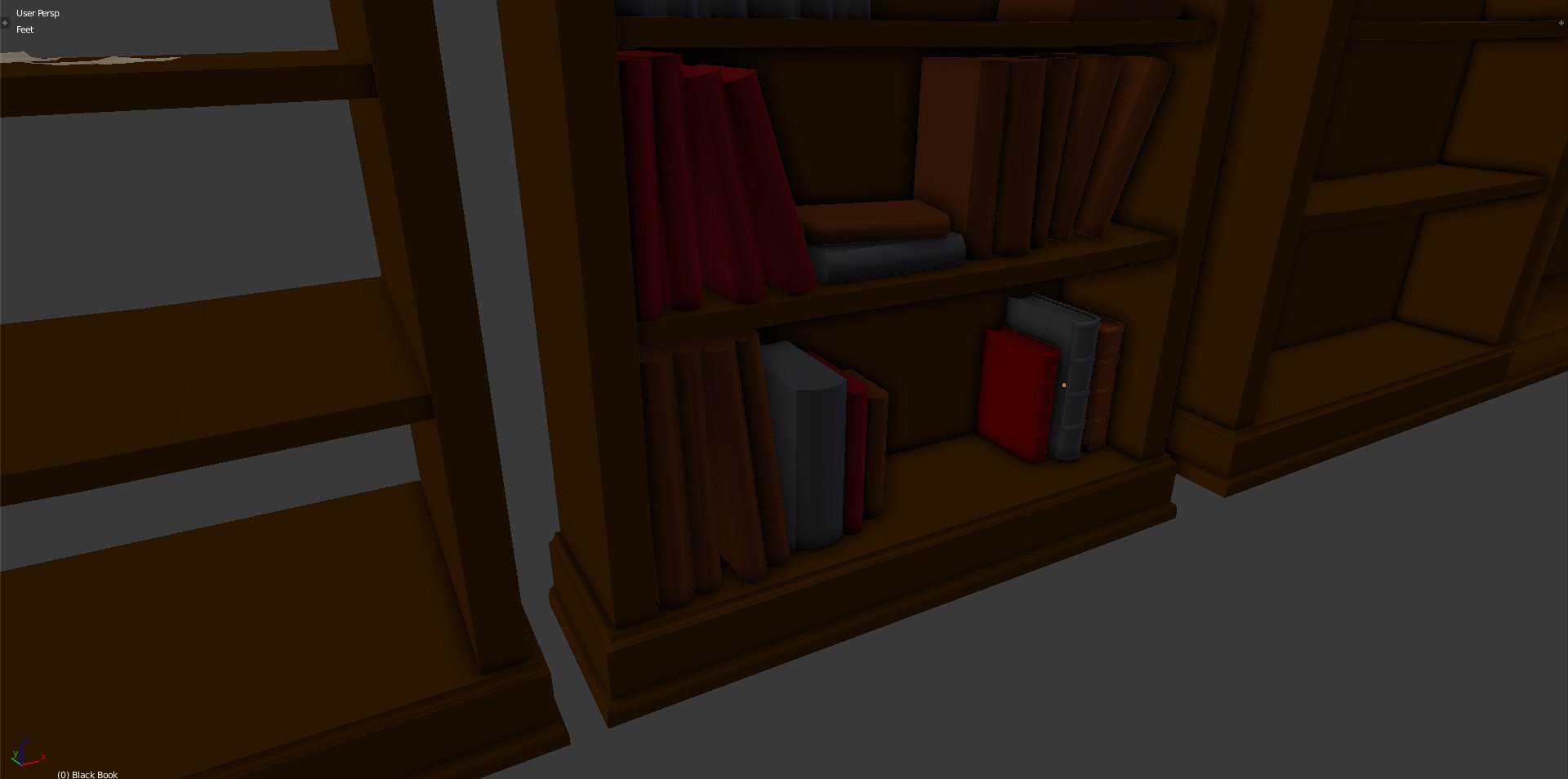 modular library set 3d model