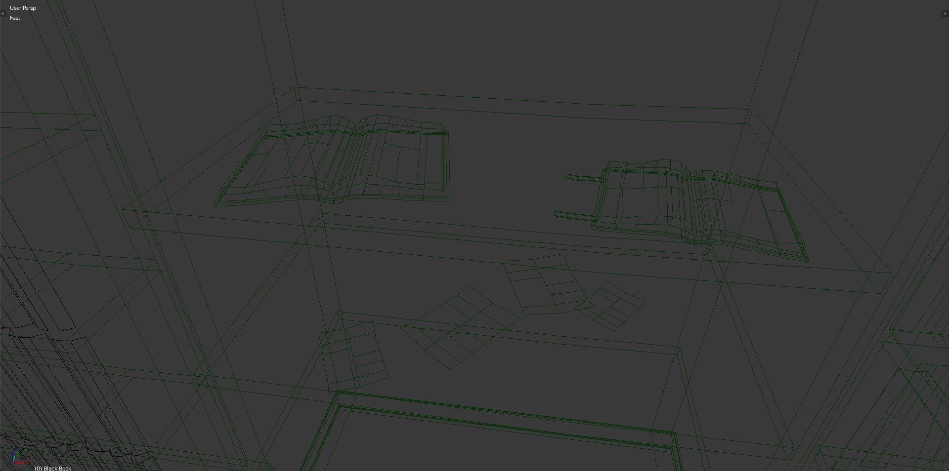 modular library set 3d model