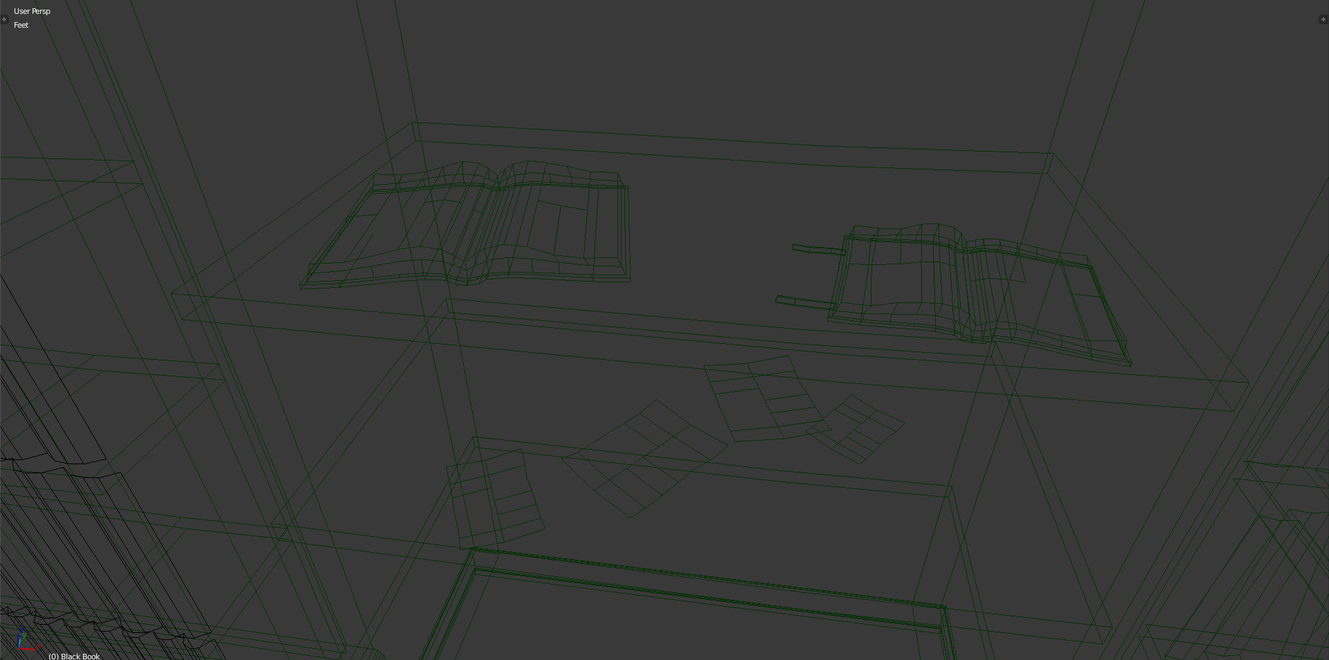 modular library set 3d model