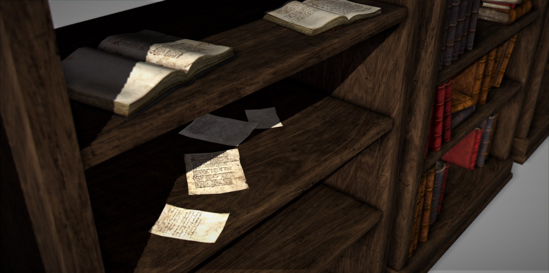 modular library set 3d model