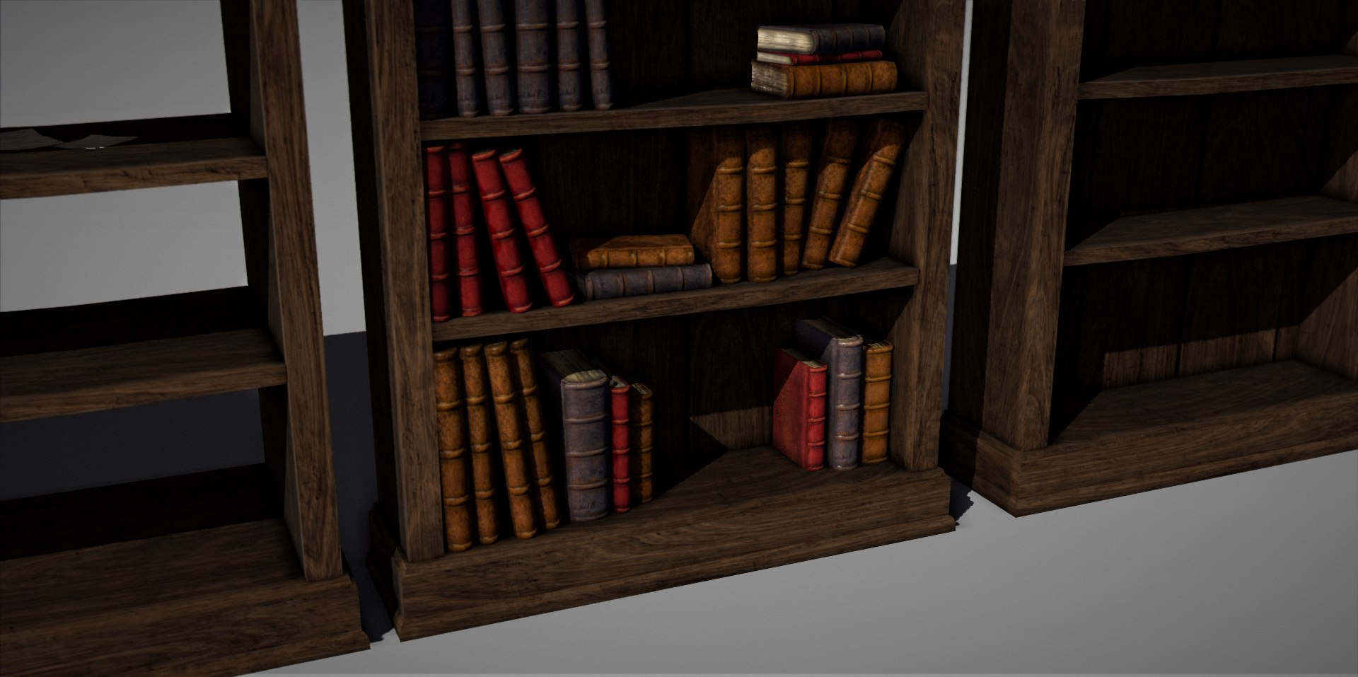 modular library set 3d model