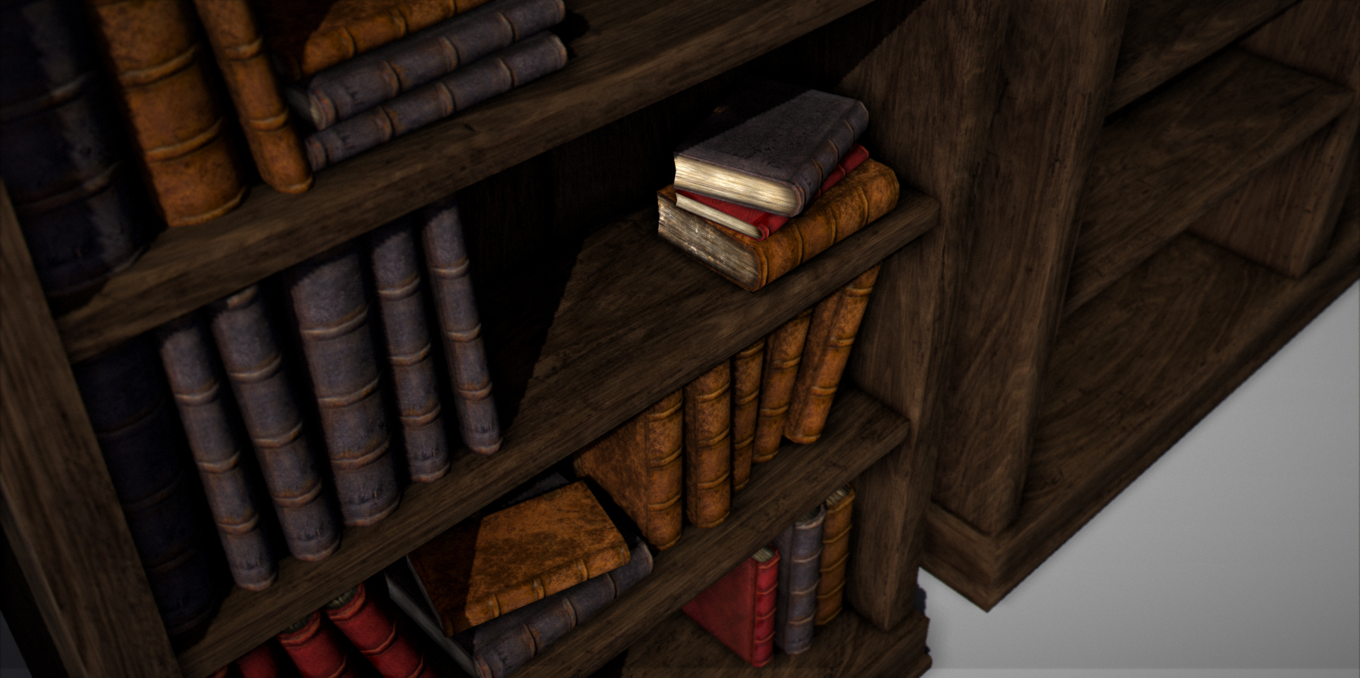 modular library set 3d model