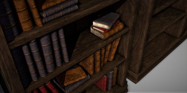 modular library set 3d model