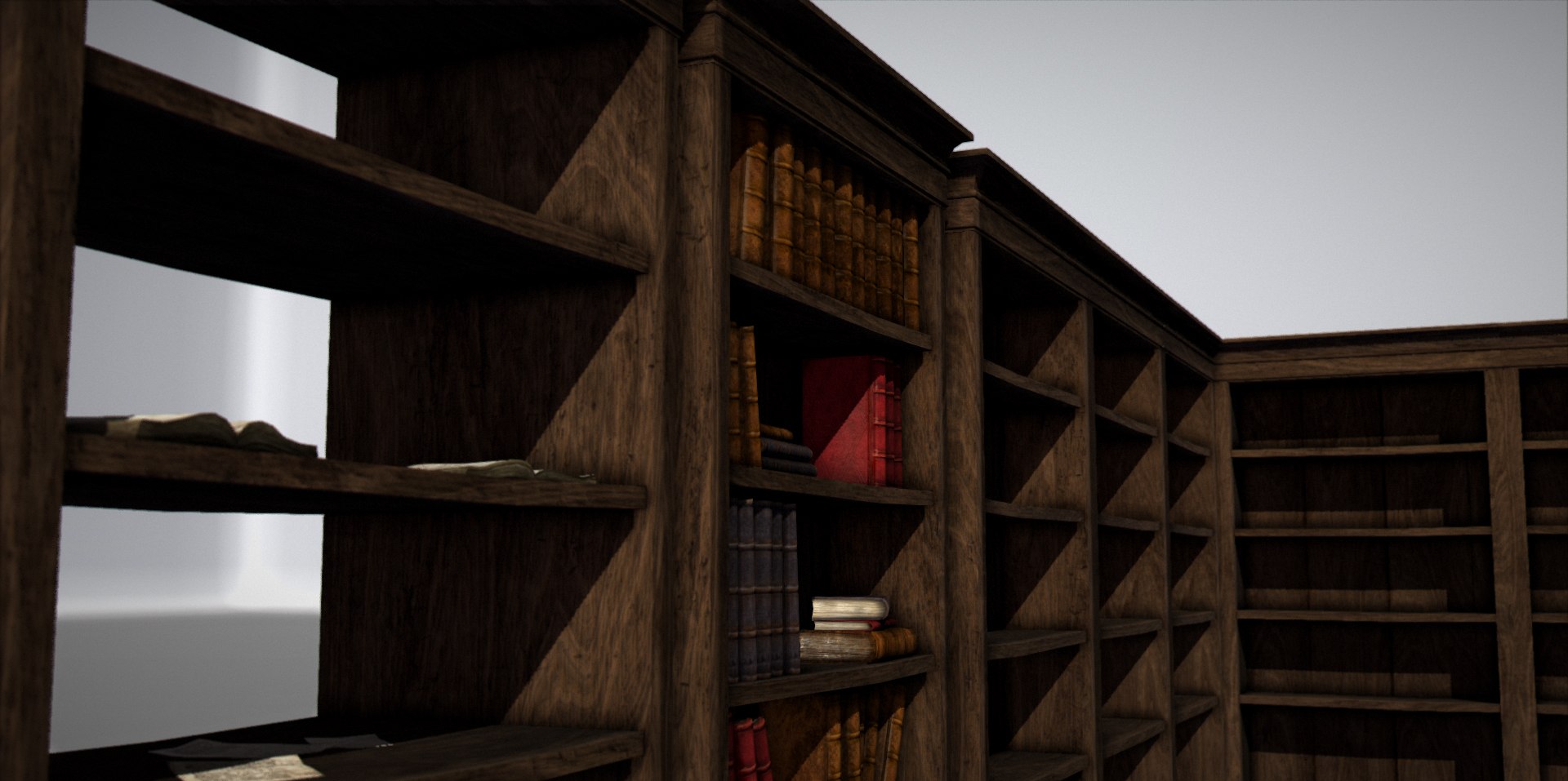 modular library set 3d model