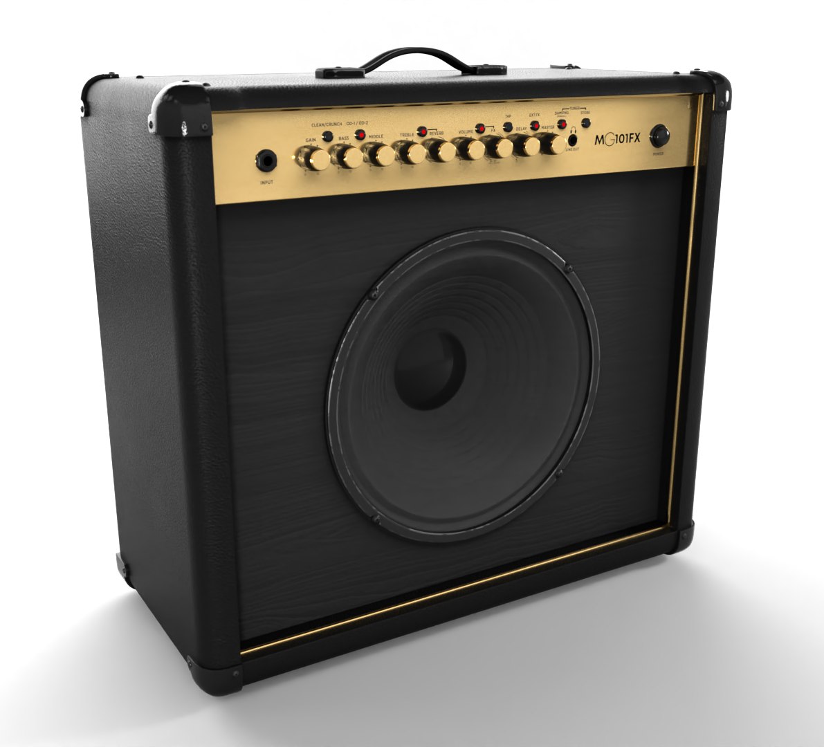 3D Marshall MG101-FX Amplifier - TurboSquid 1995898