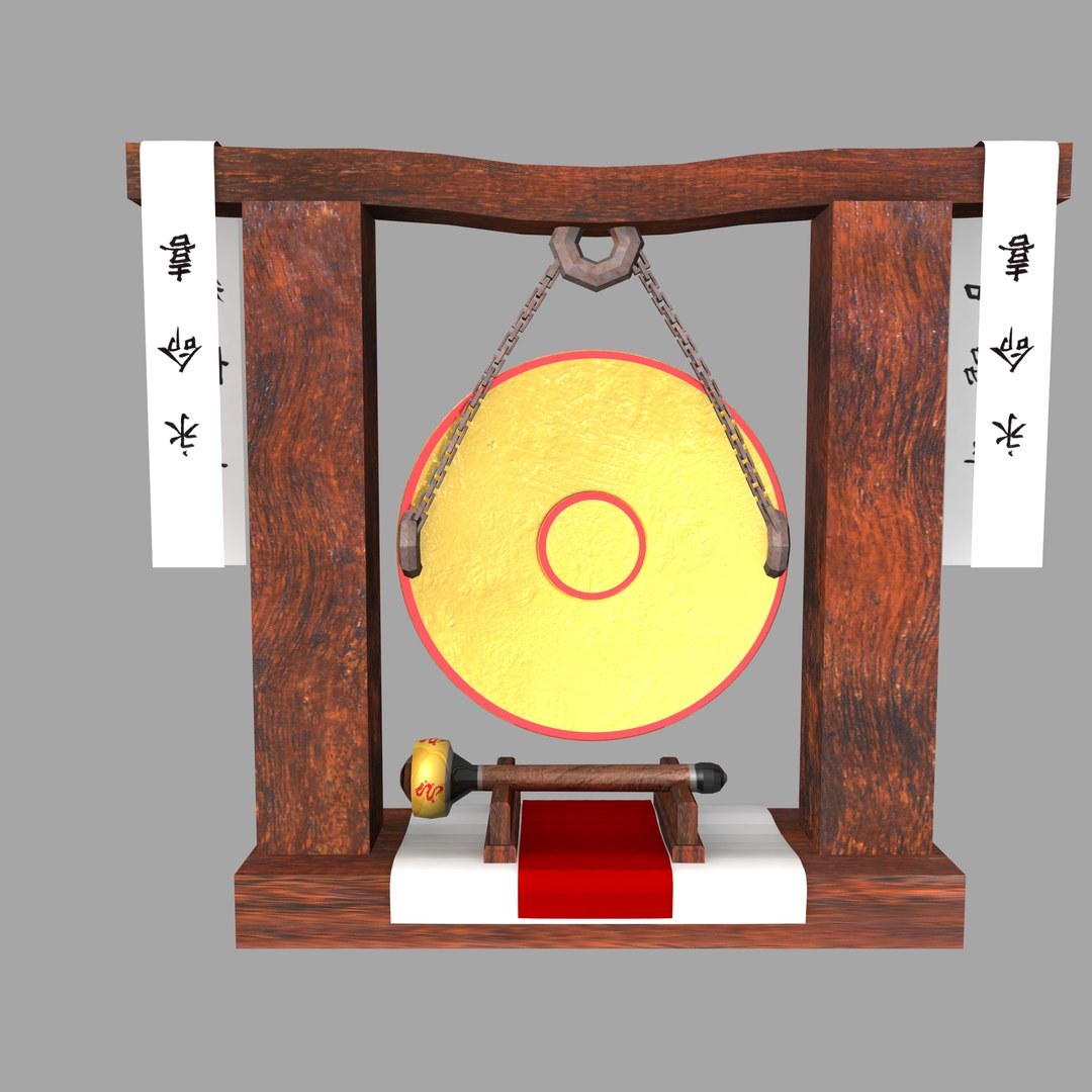3d model asian gong