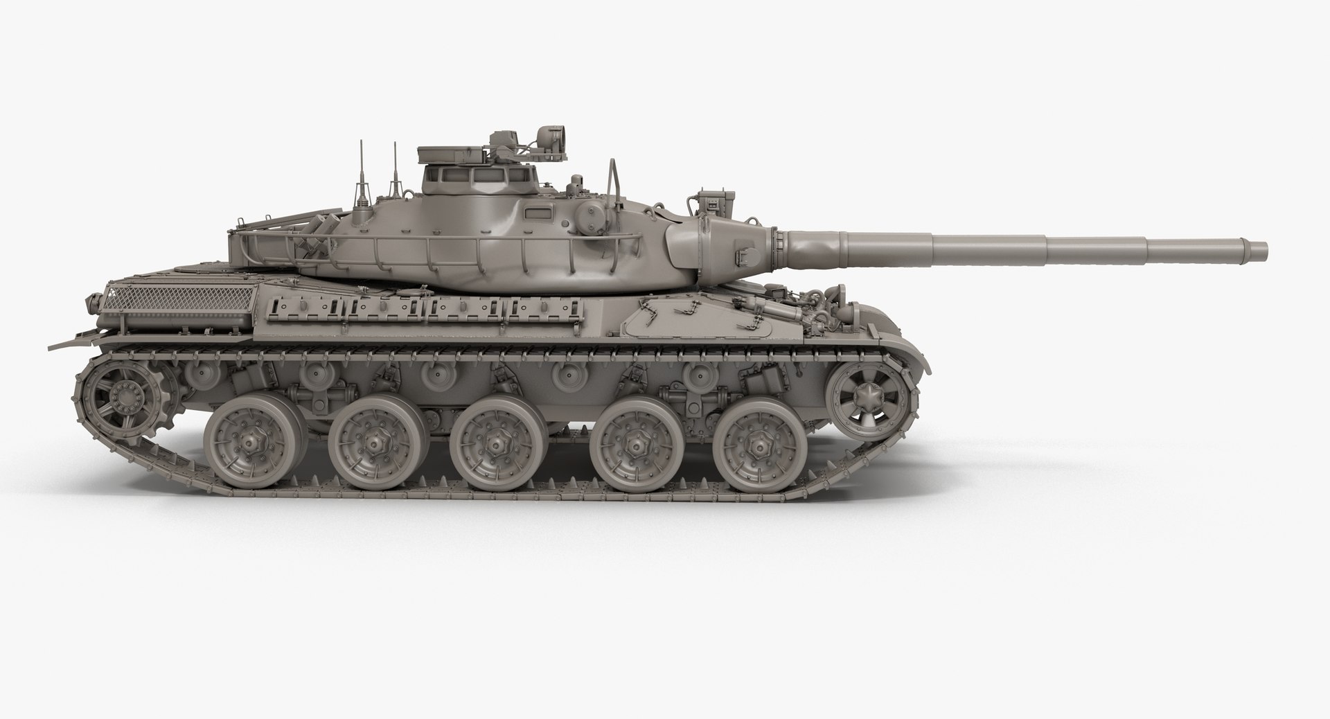 3d Model French Tank Amx-30b