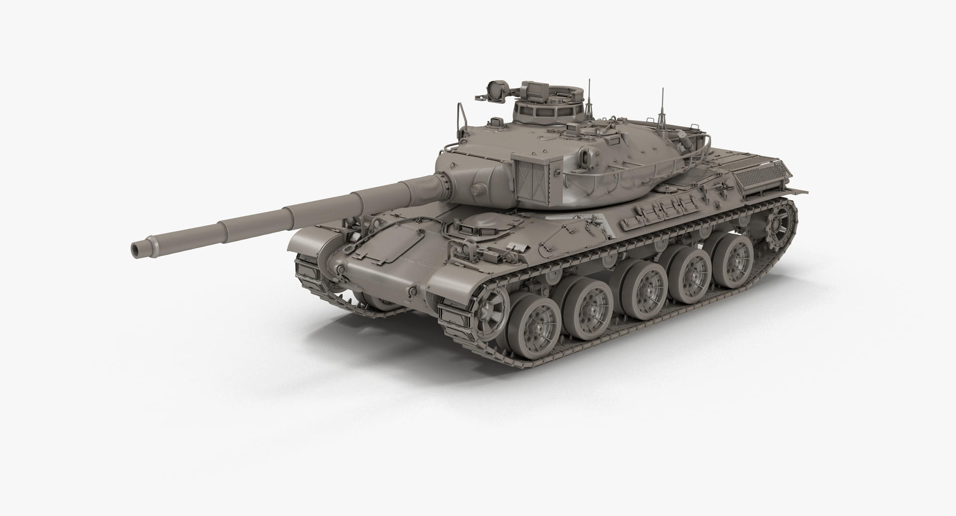 3d Model French Tank Amx-30b