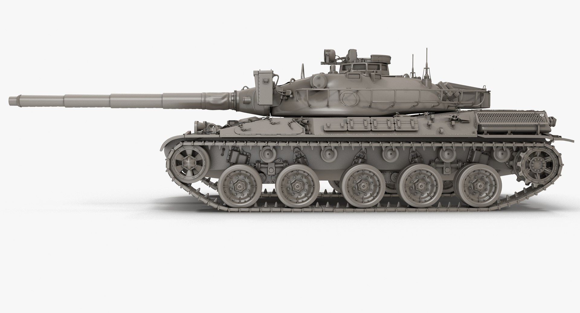 3d Model French Tank Amx-30b