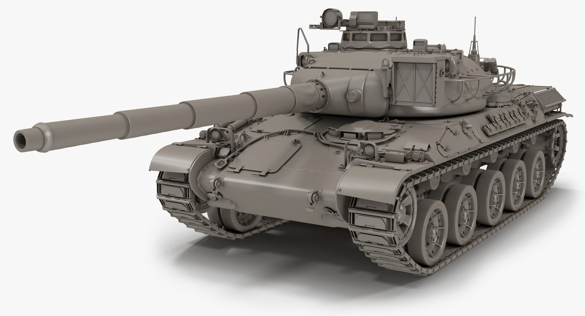 3d Model French Tank Amx-30b