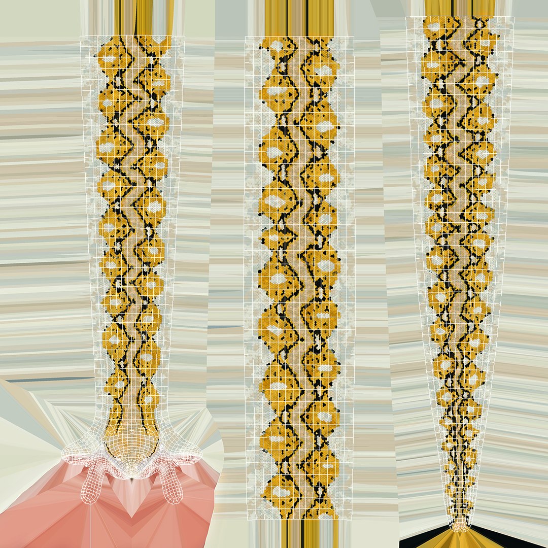 Yellow python snake rigged 3D - TurboSquid 1417656