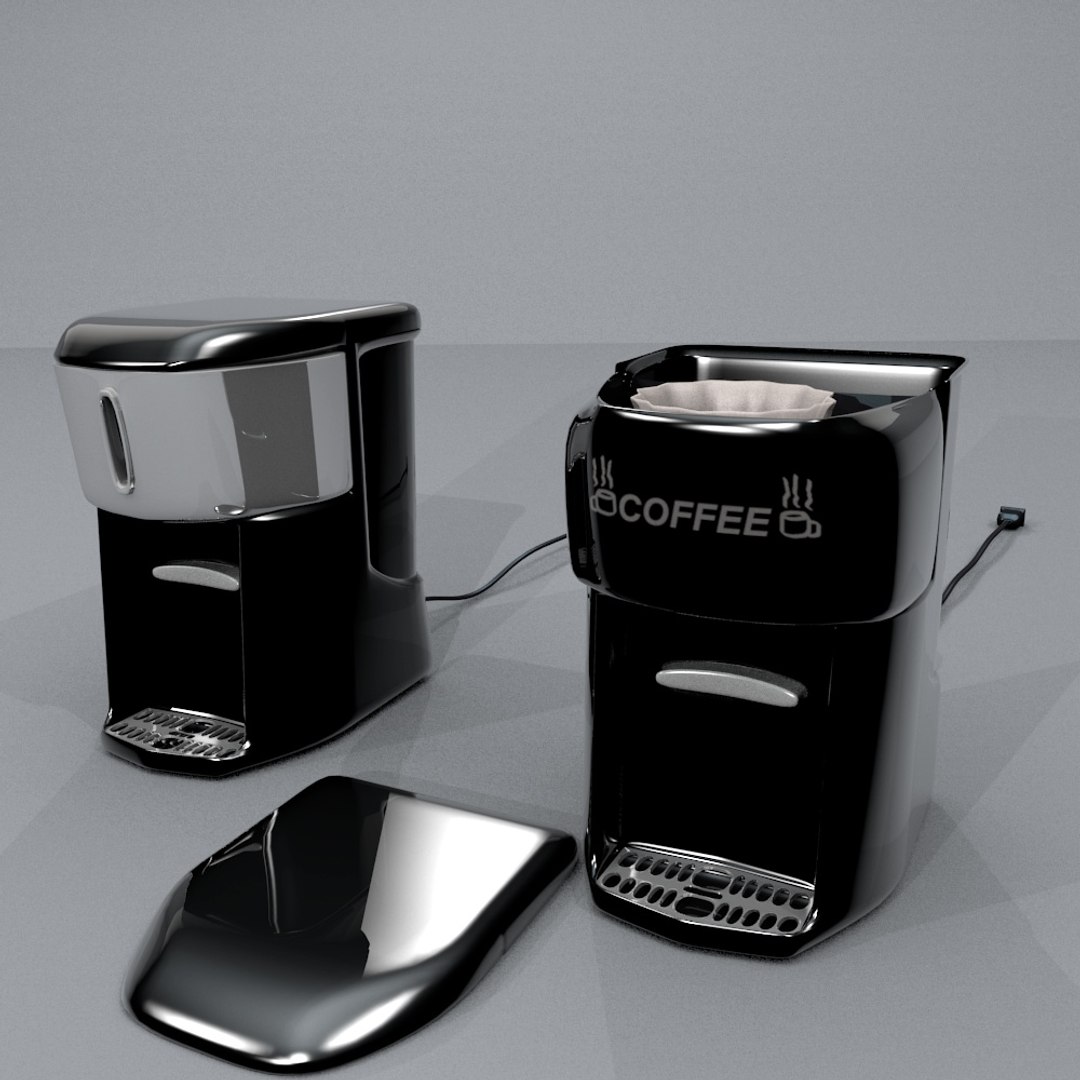 2 Coffeemakers Styles Coffee Pot Obj