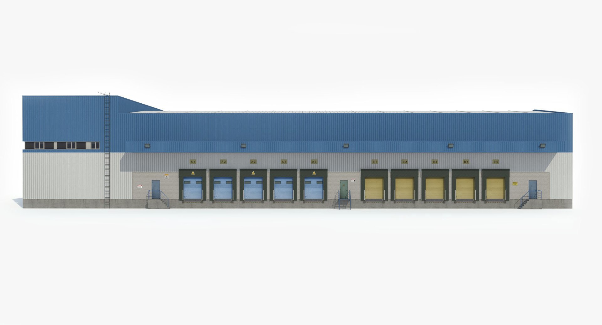 3D Ready Industrial Building Warehouse - TurboSquid 1306367