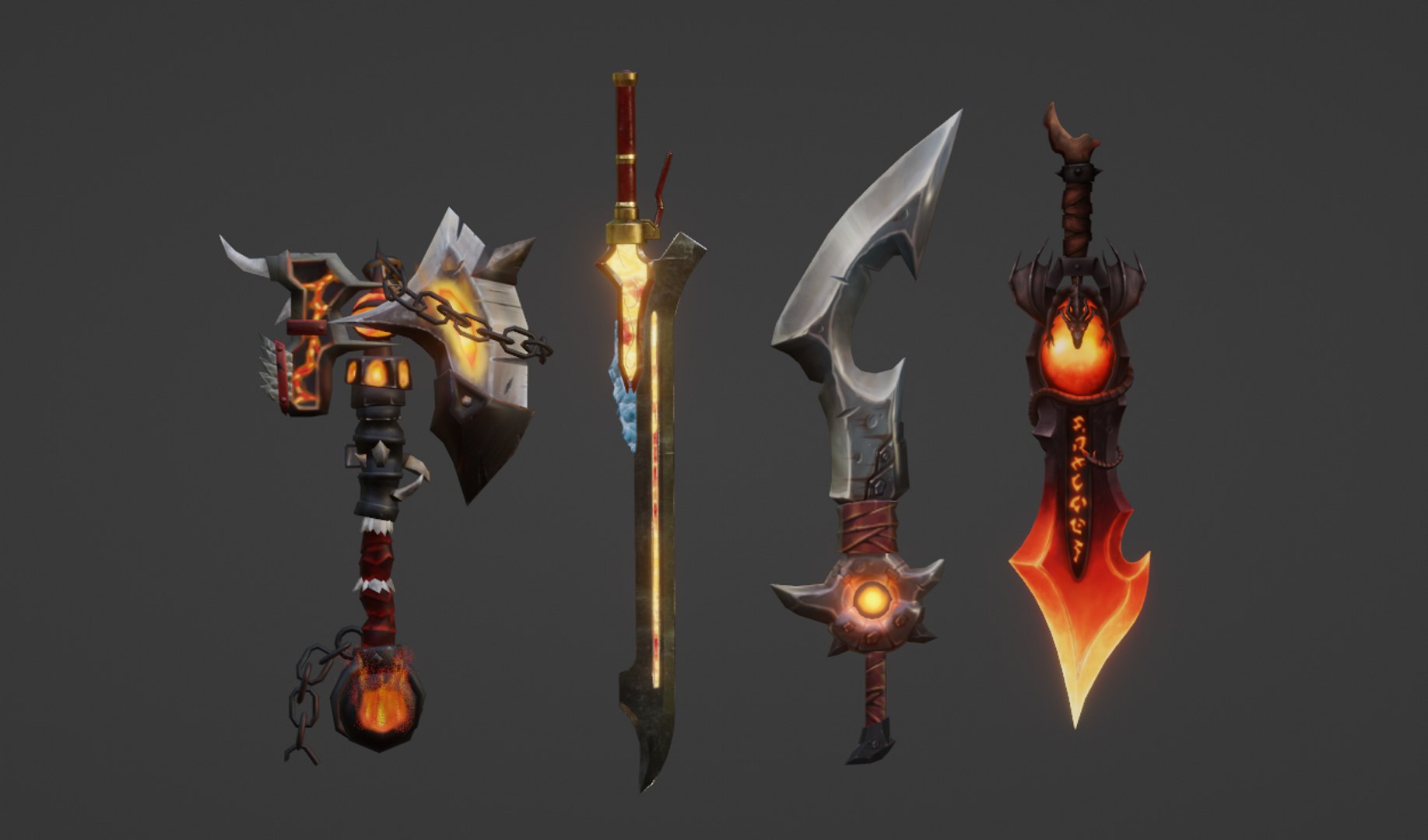 Stylized Fantasy Weapon 3D Model - TurboSquid 2034870