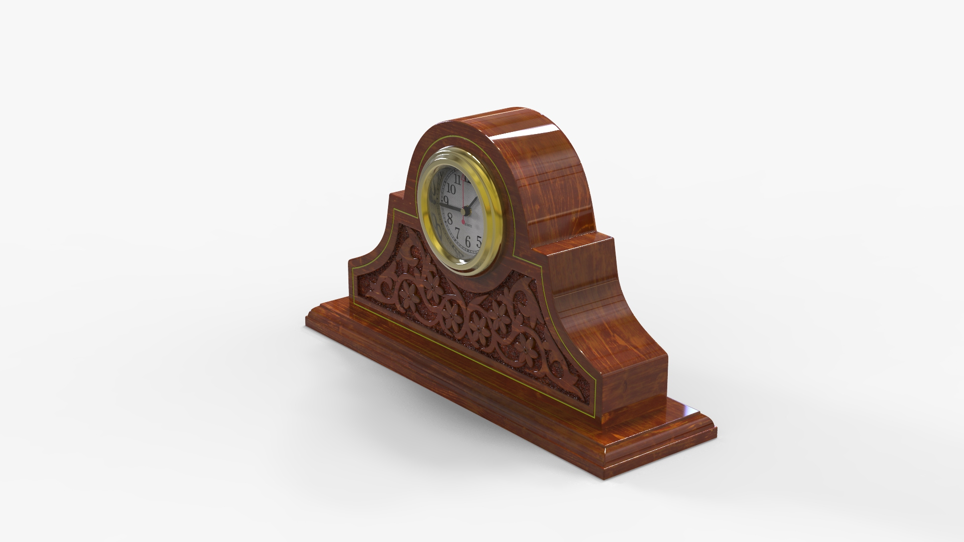 3D Vintage Mantel Clock Model - TurboSquid 2019016