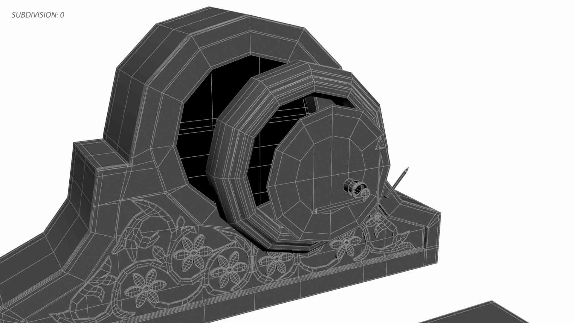 3D Vintage Mantel Clock Model - TurboSquid 2019016