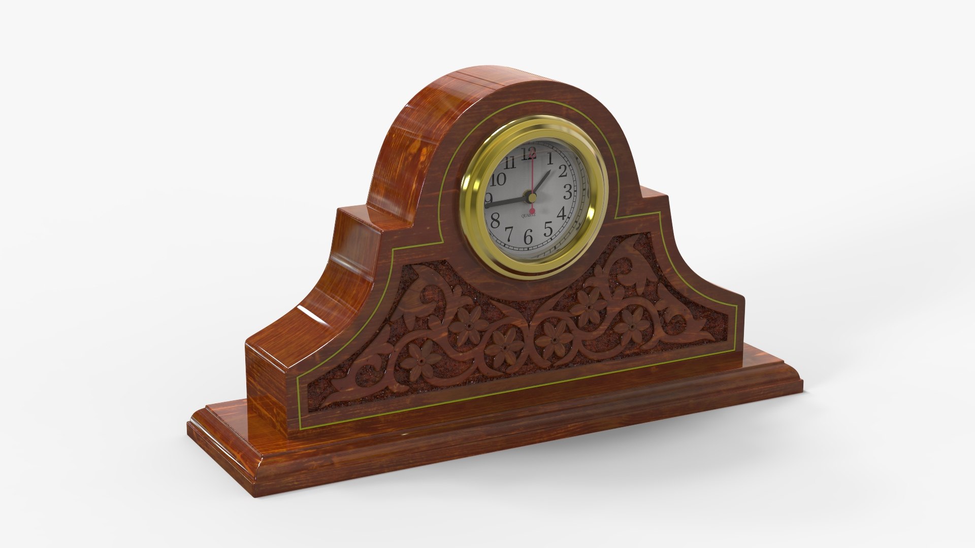 3D Vintage Mantel Clock Model - TurboSquid 2019016