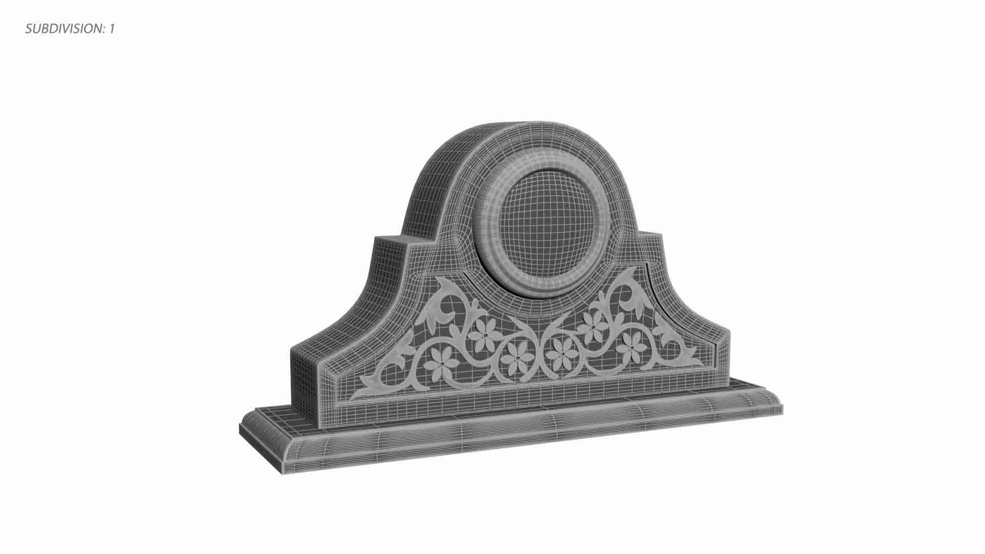 3D Vintage Mantel Clock Model - TurboSquid 2019016