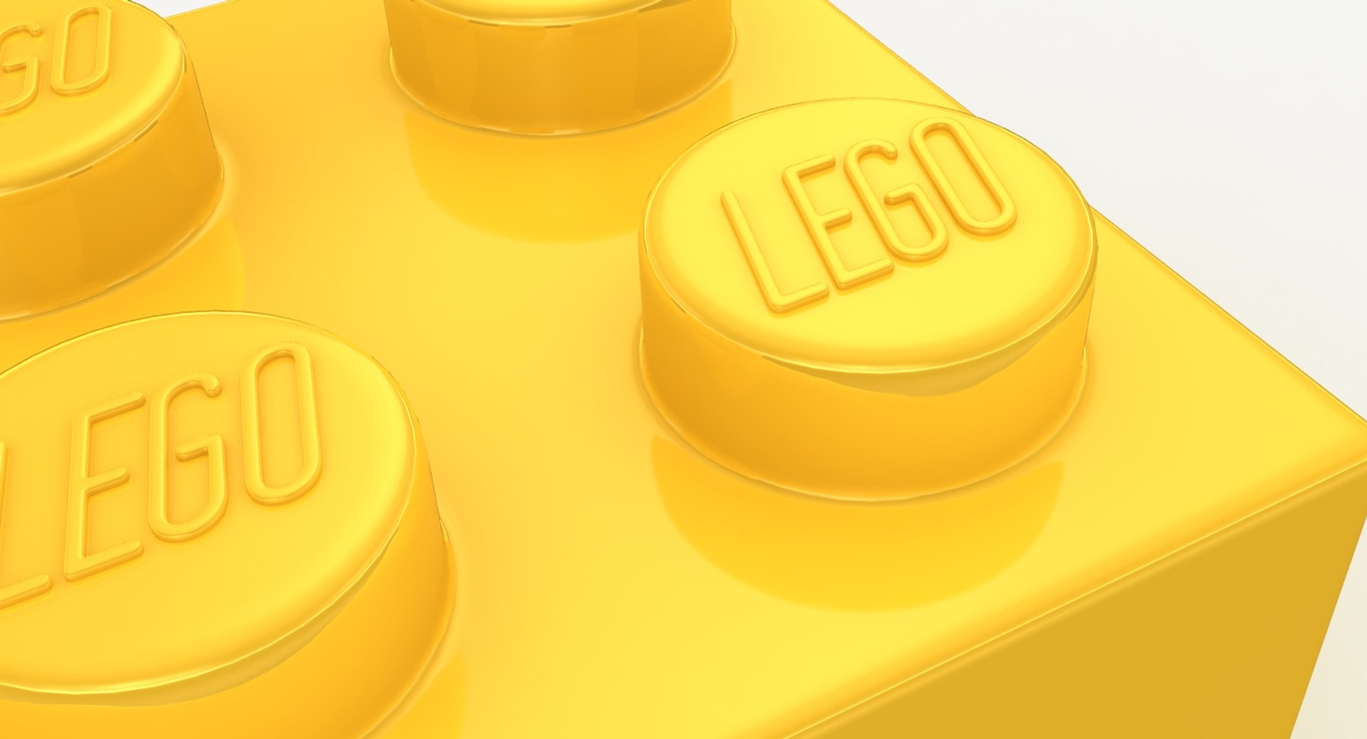 3d realistic lego brick 2x2 model