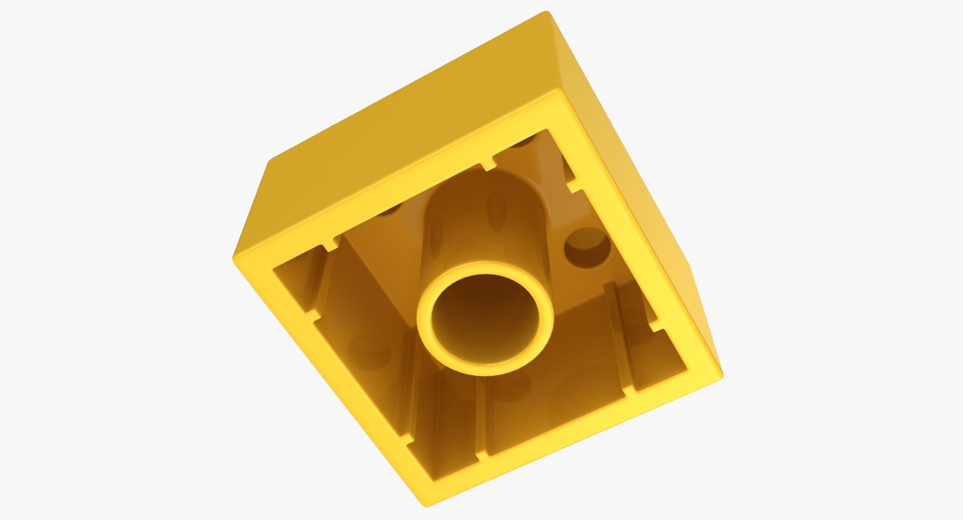 3d realistic lego brick 2x2 model