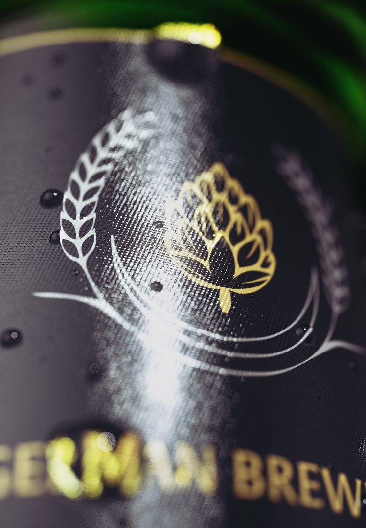 3D Green beer bottle with caustics and studio setup model - TurboSquid ...