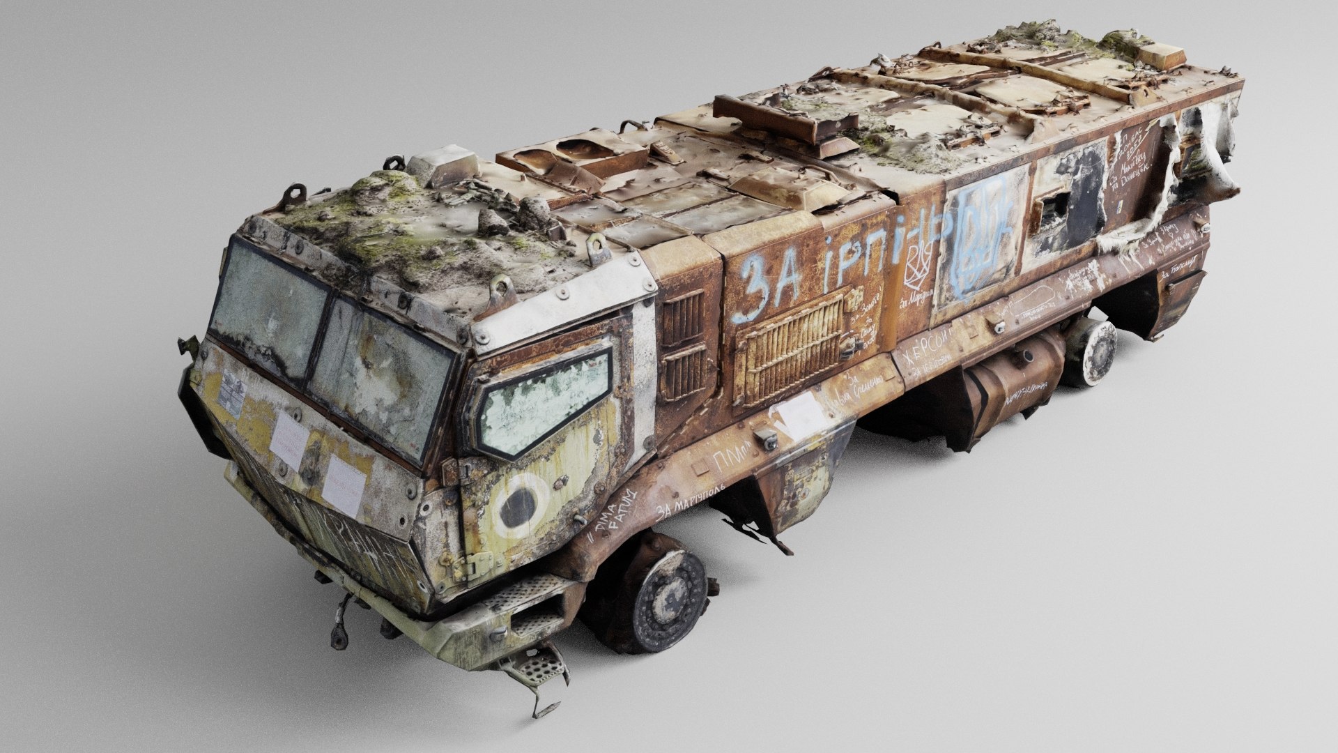 Destroyed KAMAZ-63968 Typhoon-K MRAP Vehicle 3D Model - TurboSquid 2120846