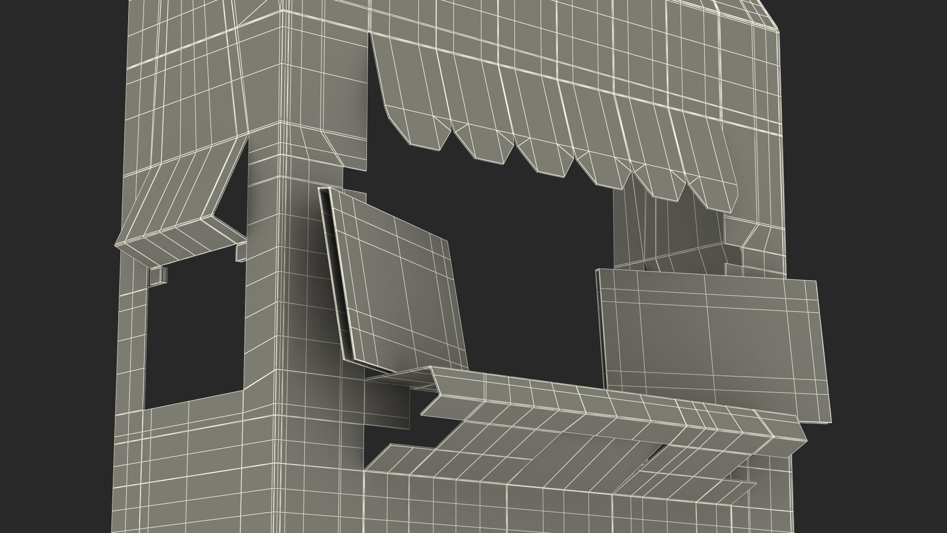 3D Ticket Booth Cardboard Stand - TurboSquid 1816335