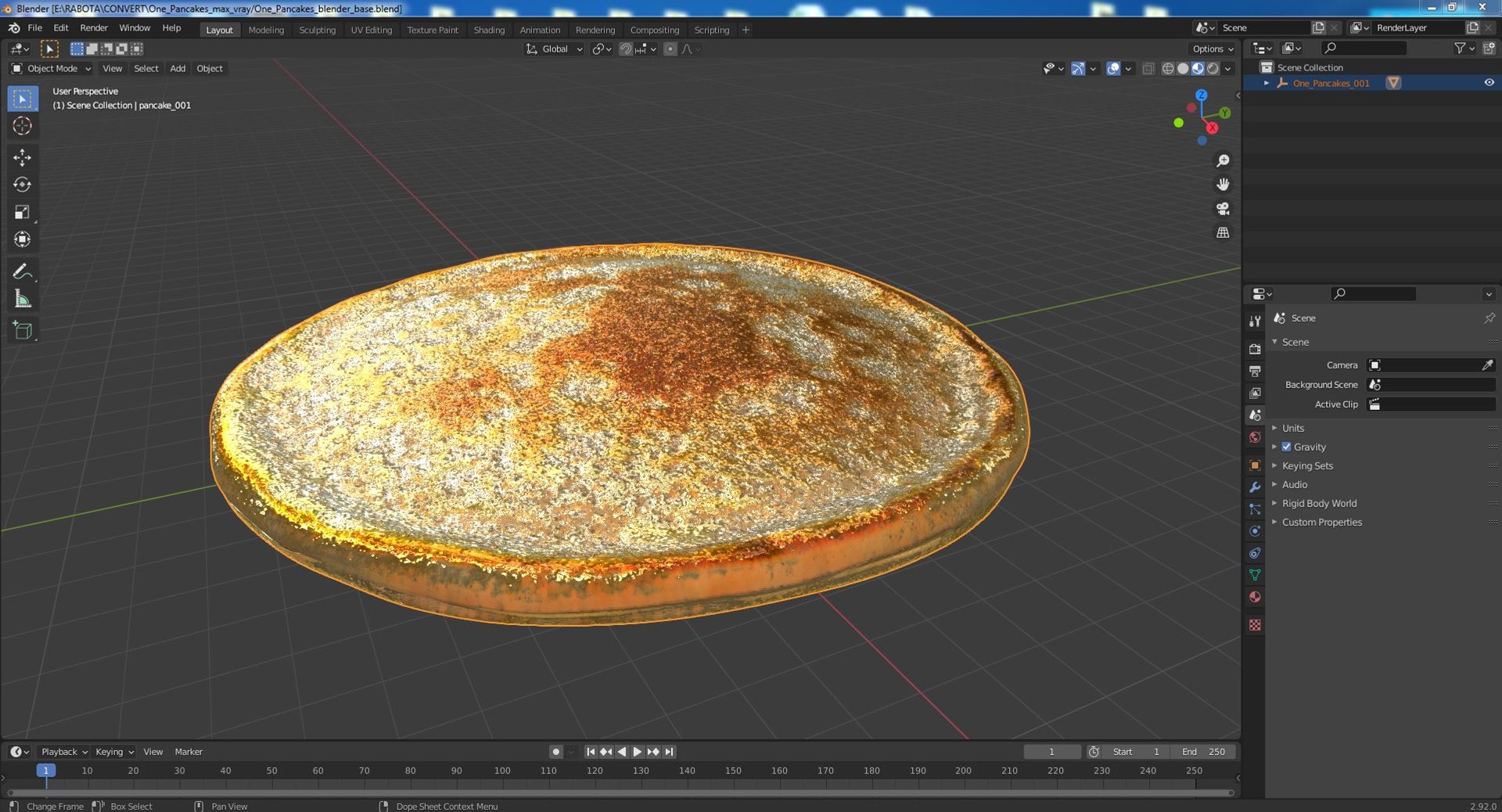3D One Pancakes model - TurboSquid 1950852