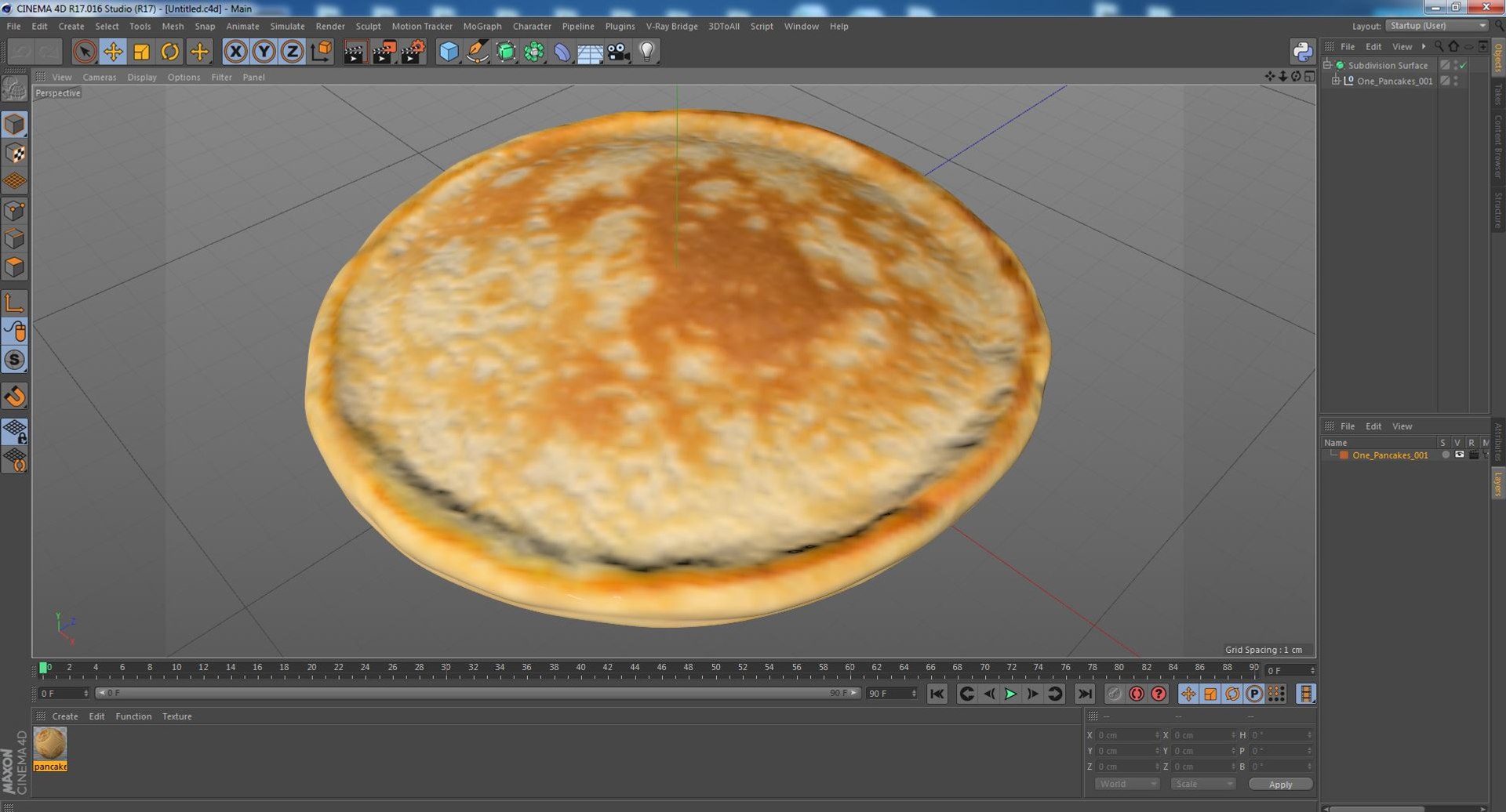3D One Pancakes model - TurboSquid 1950852