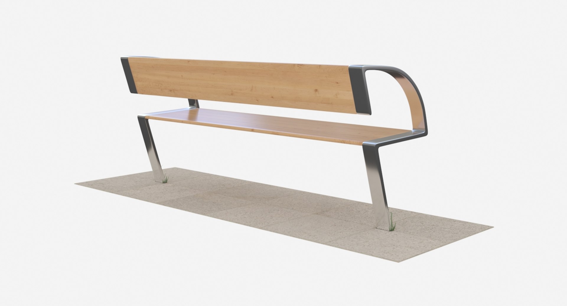 Street Bench 3D Model - TurboSquid 1317467