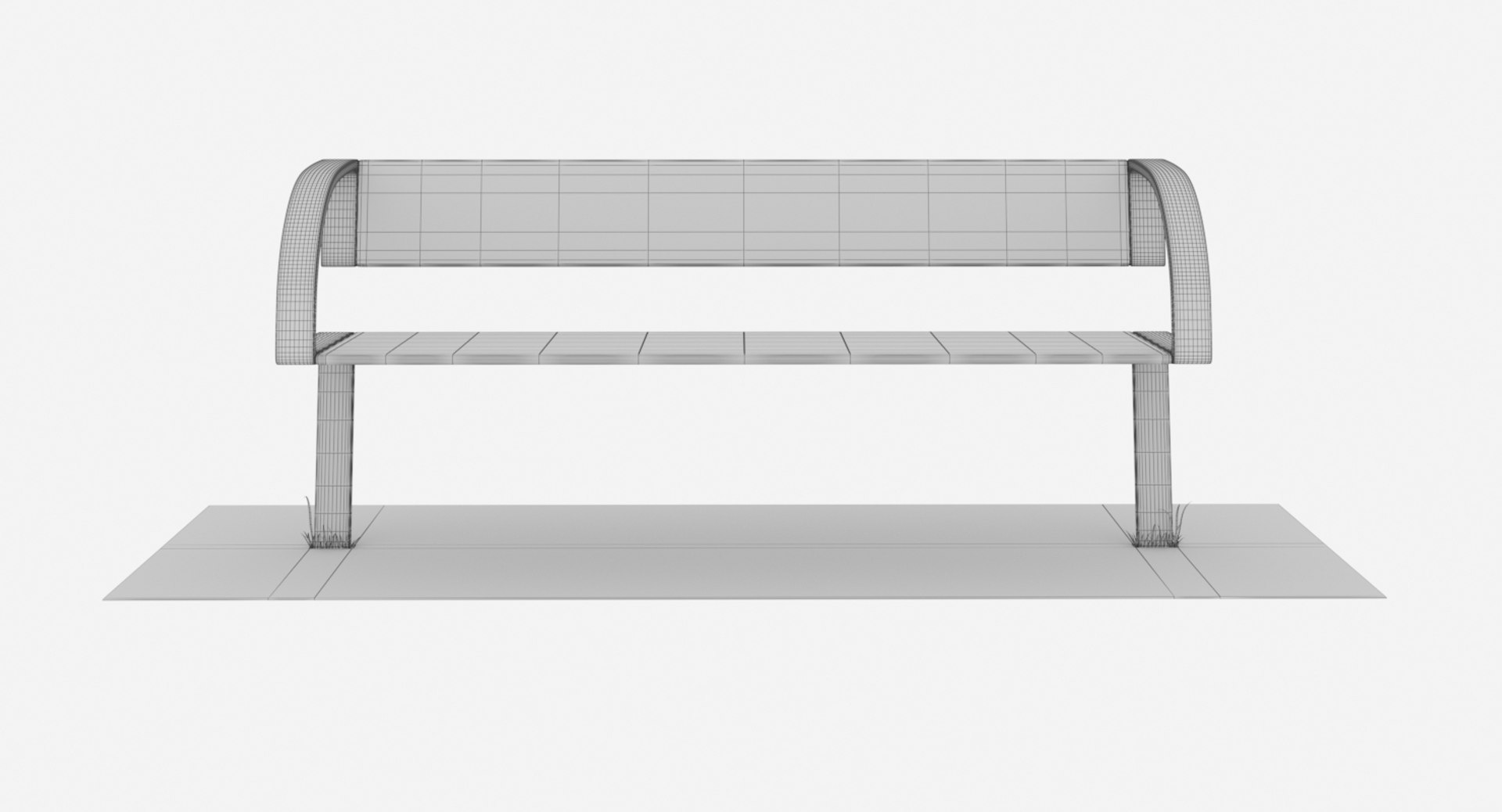 Street Bench 3D Model - TurboSquid 1317467