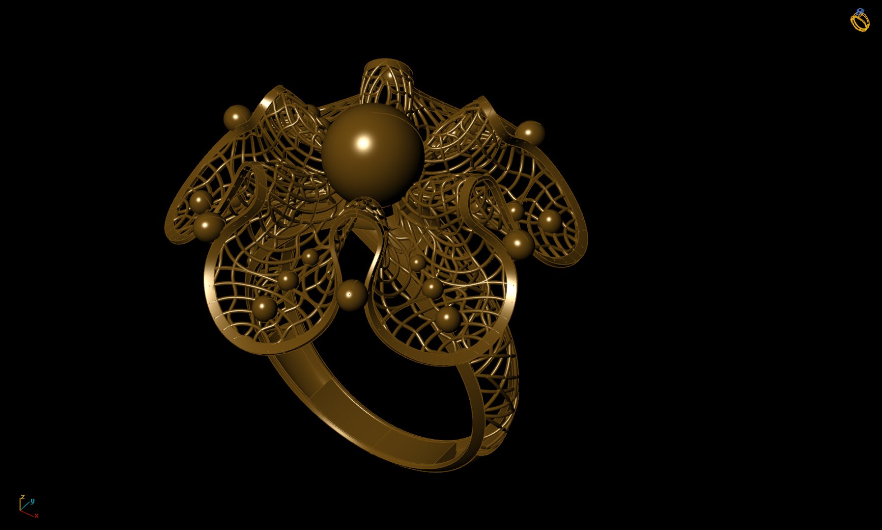 Gold ring 3D model - TurboSquid 1697676