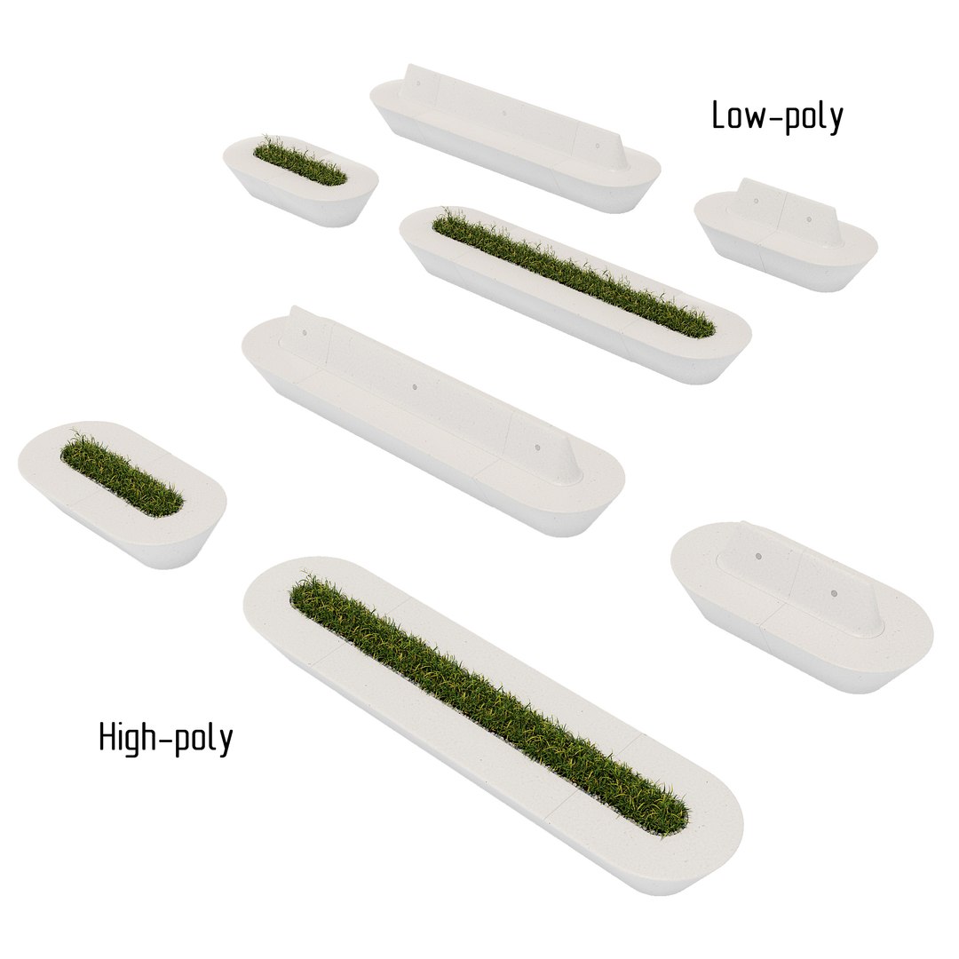 3D Delta Modular Benches Model - TurboSquid 1991016