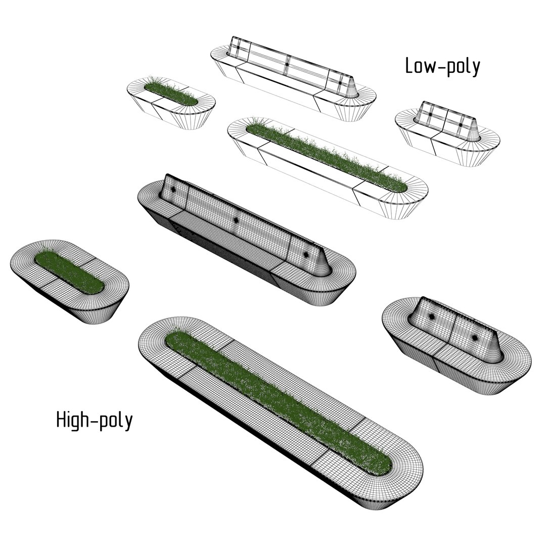 3D Delta Modular Benches Model - TurboSquid 1991016