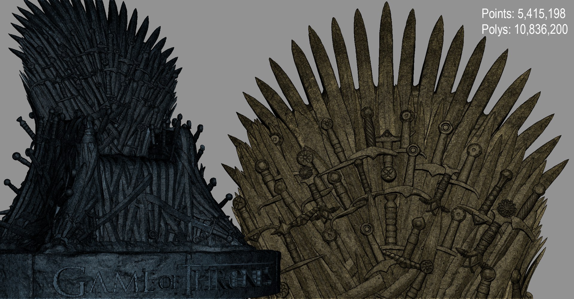 3D Throne Of Swords Model - TurboSquid 2355439