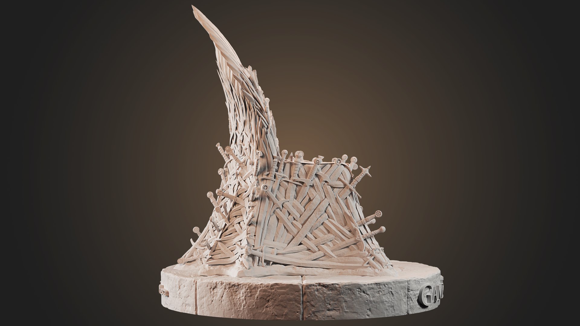 3D Throne Of Swords Model - TurboSquid 2355439