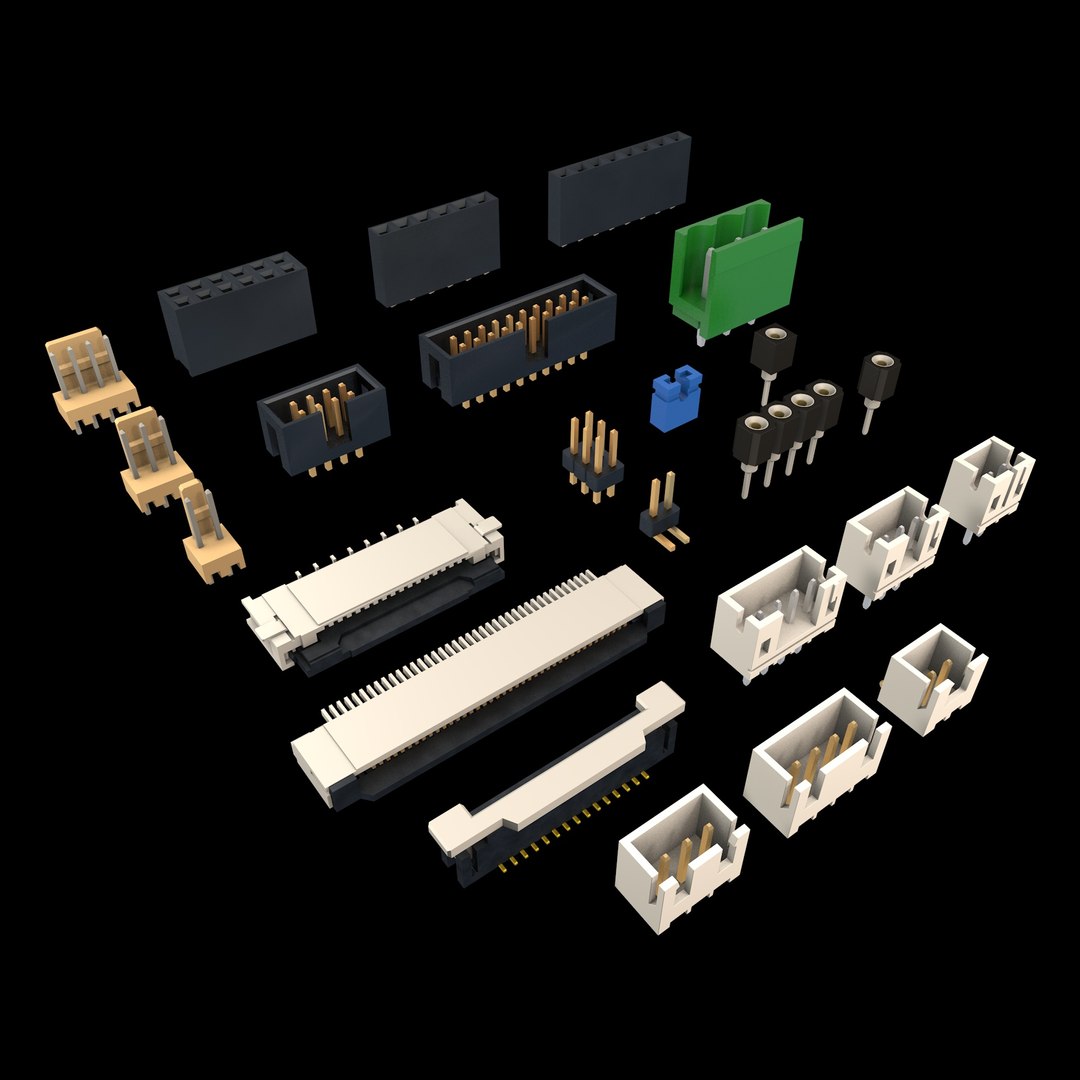 3D Electronic Connectors Model - TurboSquid 1747582