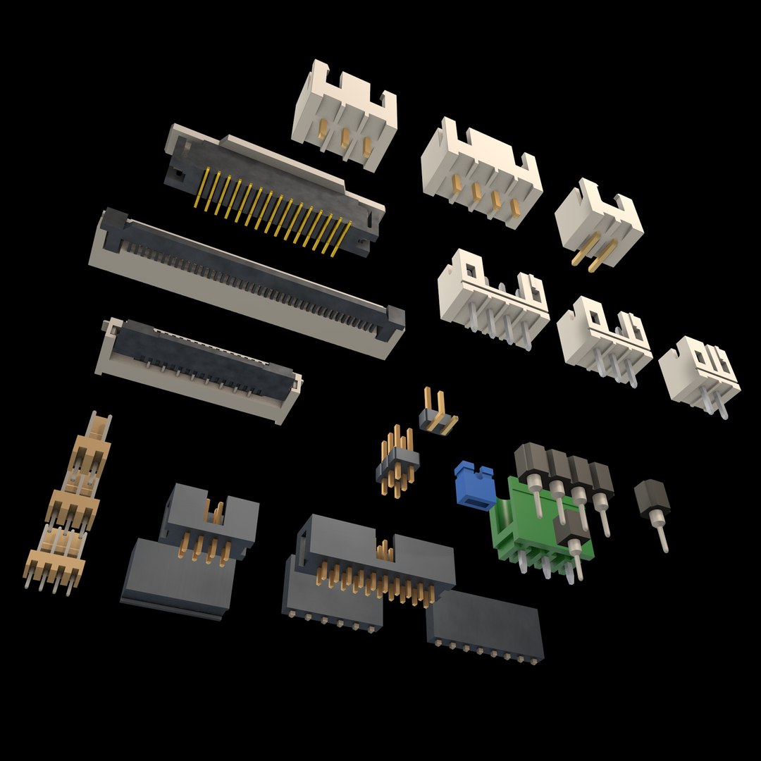 3D Electronic Connectors Model - TurboSquid 1747582