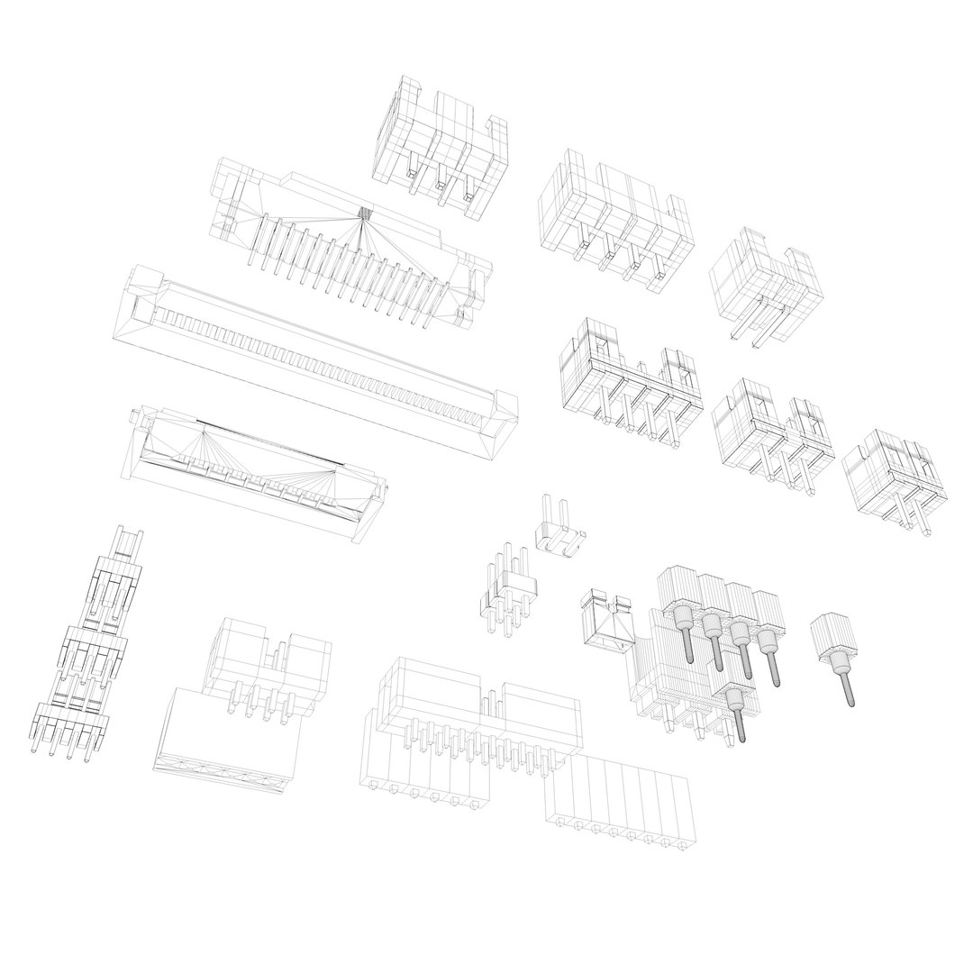 3D Electronic Connectors Model - TurboSquid 1747582