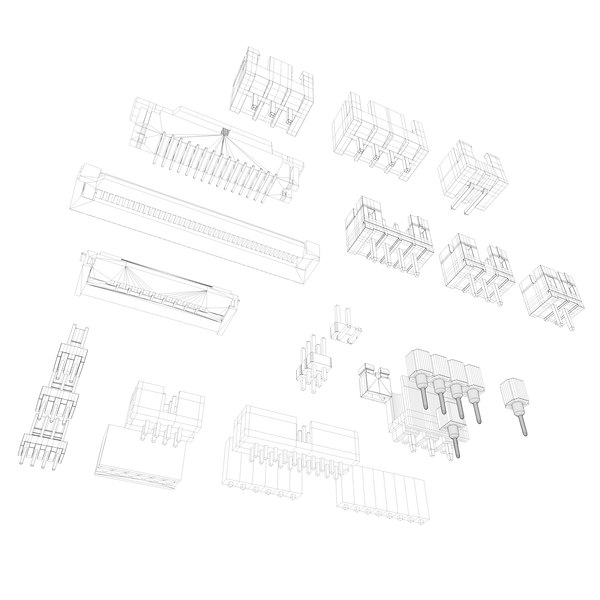 3D Electronic connectors model - TurboSquid 1747582
