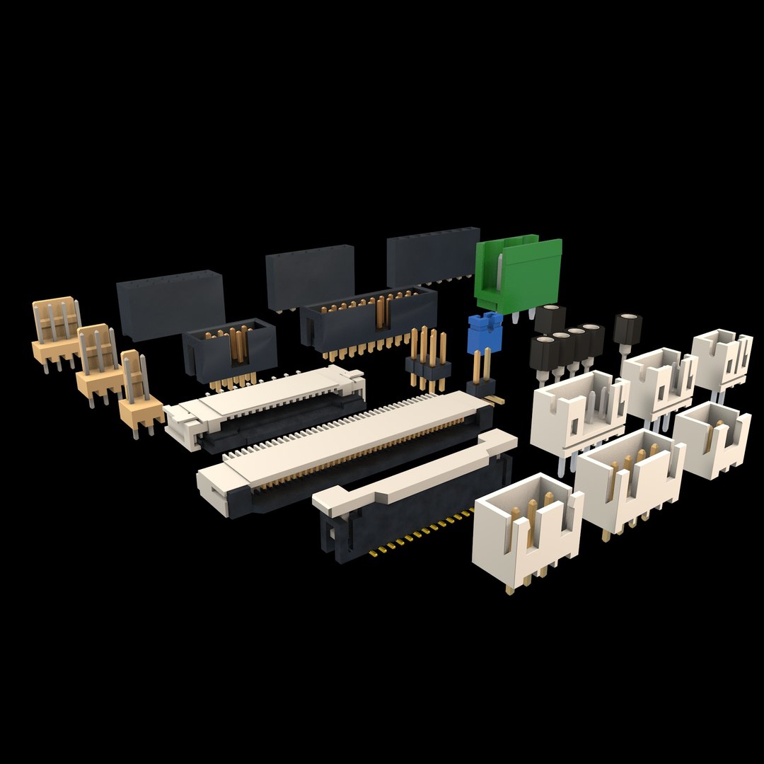 3D Electronic Connectors Model - TurboSquid 1747582