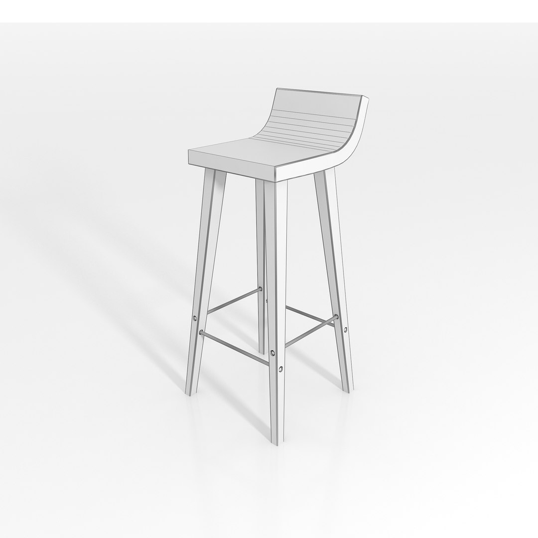 3d Bar Stool Model
