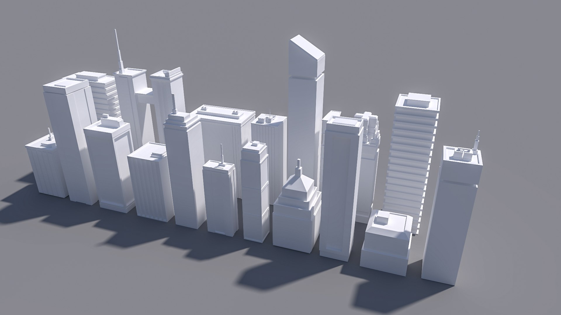 20 Buildings Skyscrapers 3D Model - TurboSquid 1567465