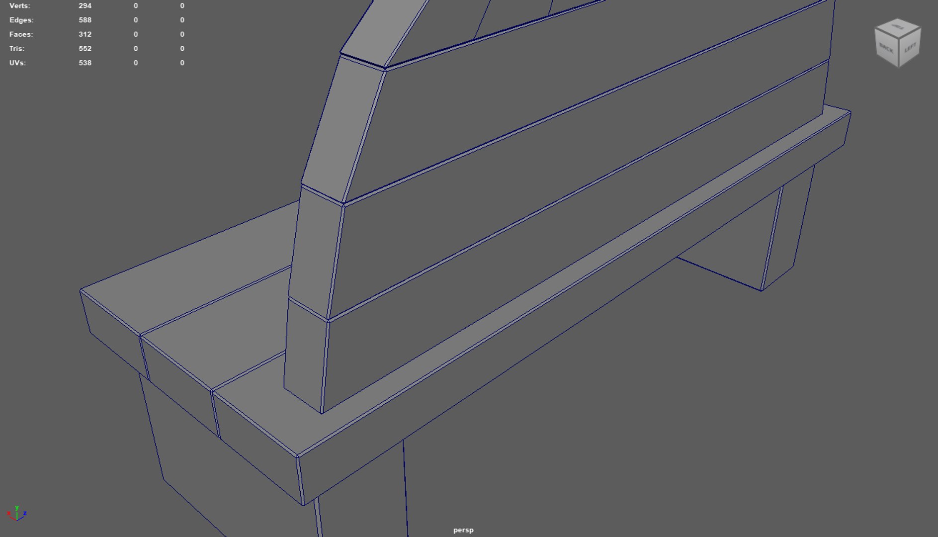 3D Model Low Poly Bench 08 - TurboSquid 2411451