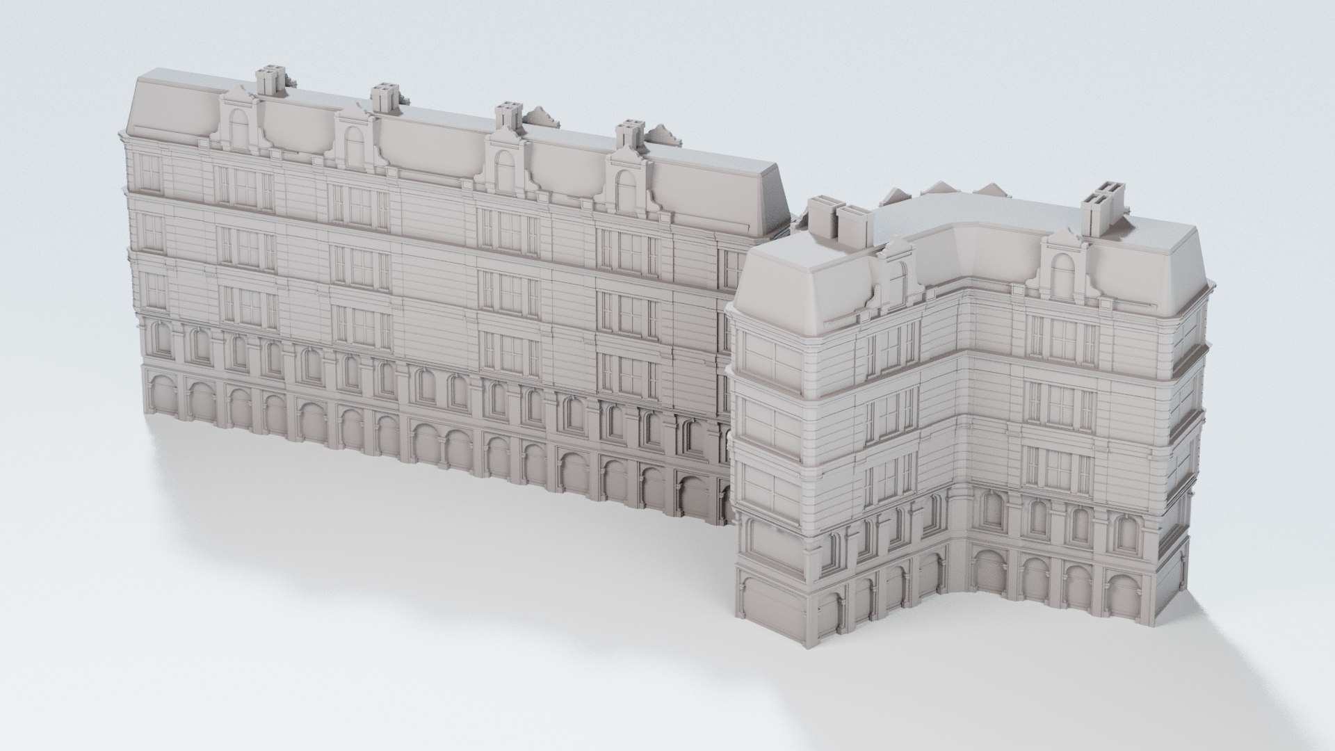 Haussmann Building 3D Model - TurboSquid 2219964