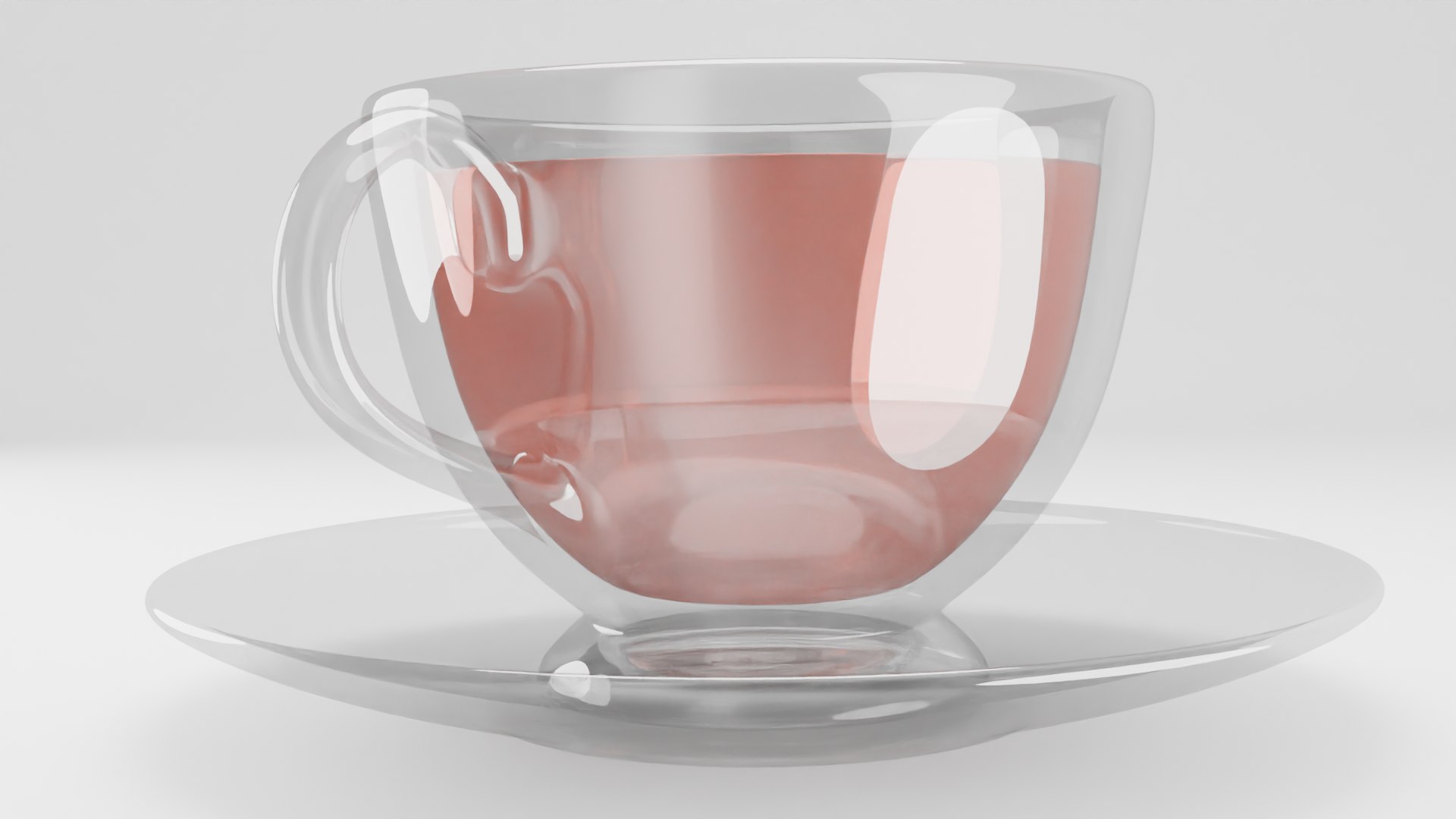 3D Model Glass Tea Cup With Saucer 01 - TurboSquid 2296625