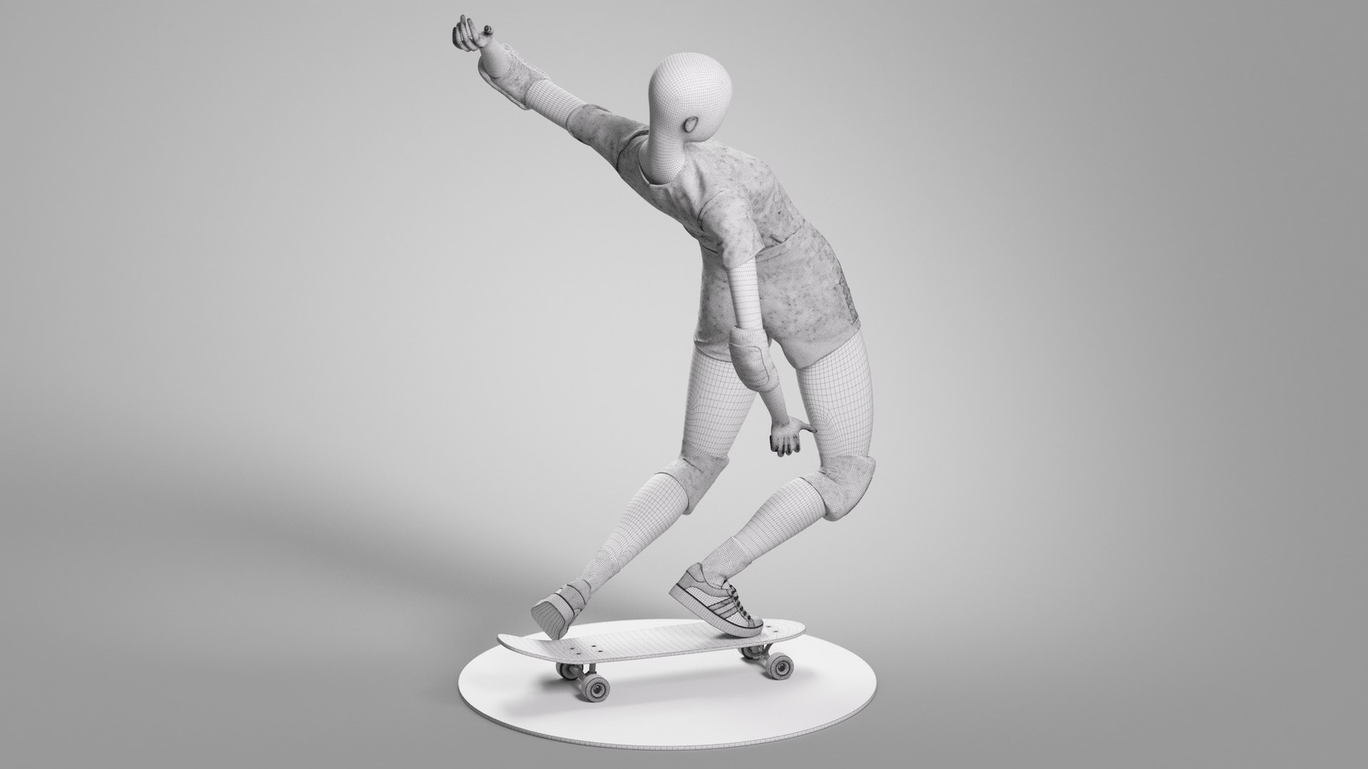 Skateboarding Girl 3D Model - TurboSquid 1862010