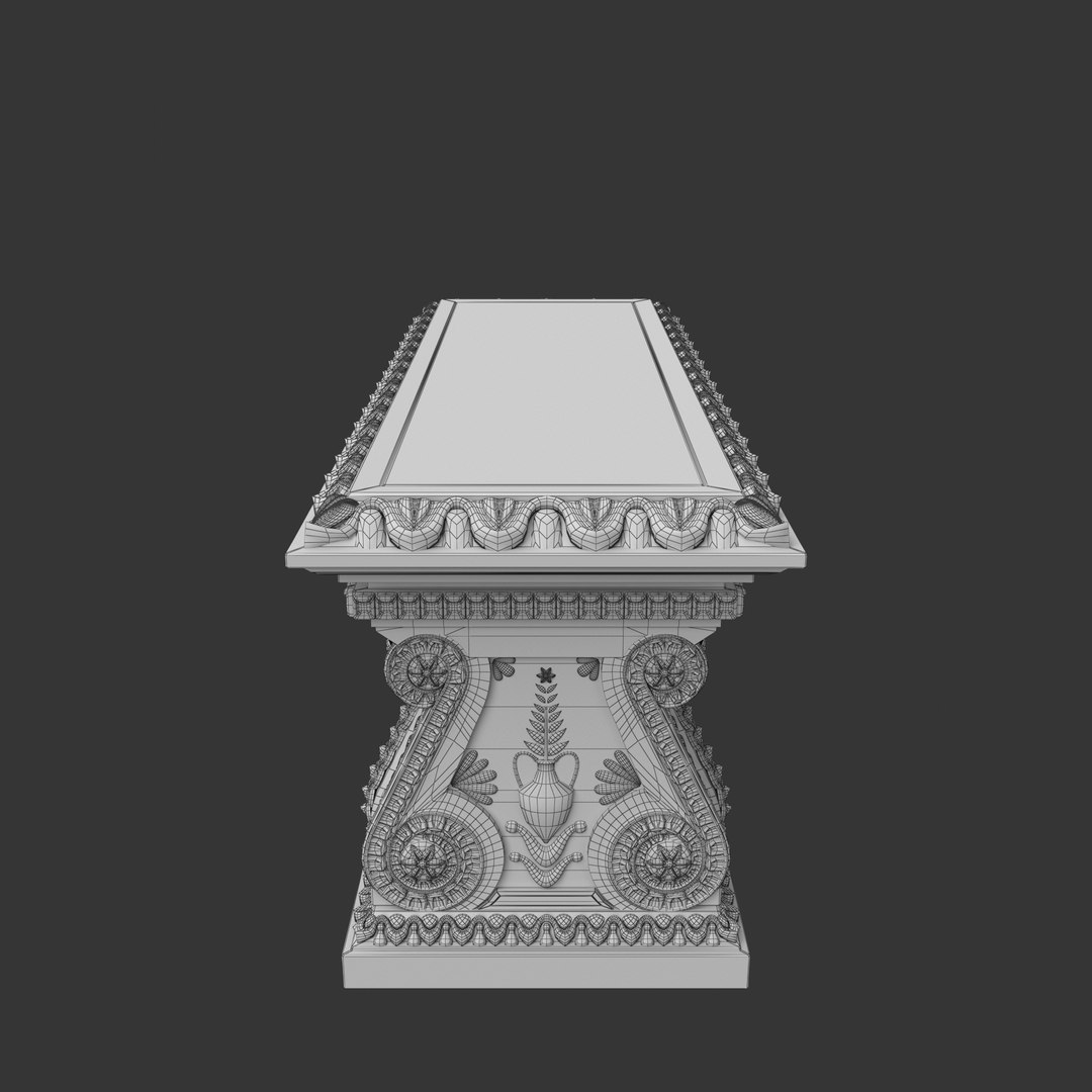 3D Stone Bench Model - TurboSquid 1901568